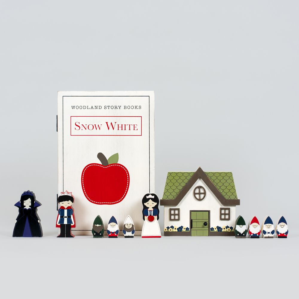 Snow White Wooden Storybook Set | 12-Piece Vintage Collection – DwellaDecor